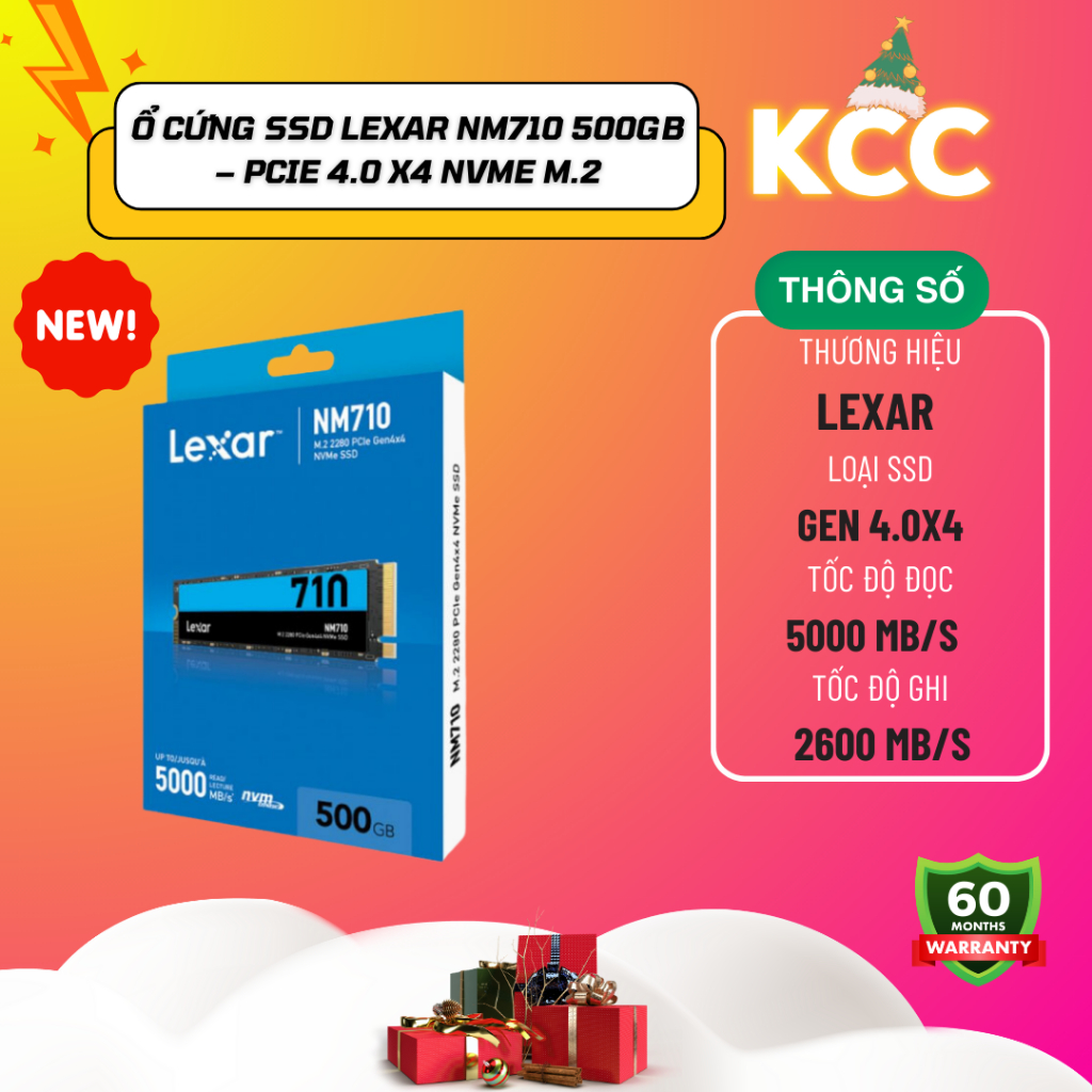 SSD Lexar NM710 500GB – PCIe 4.0 x4 NVMe M.2 - Bảo Hành 36 Tháng ...