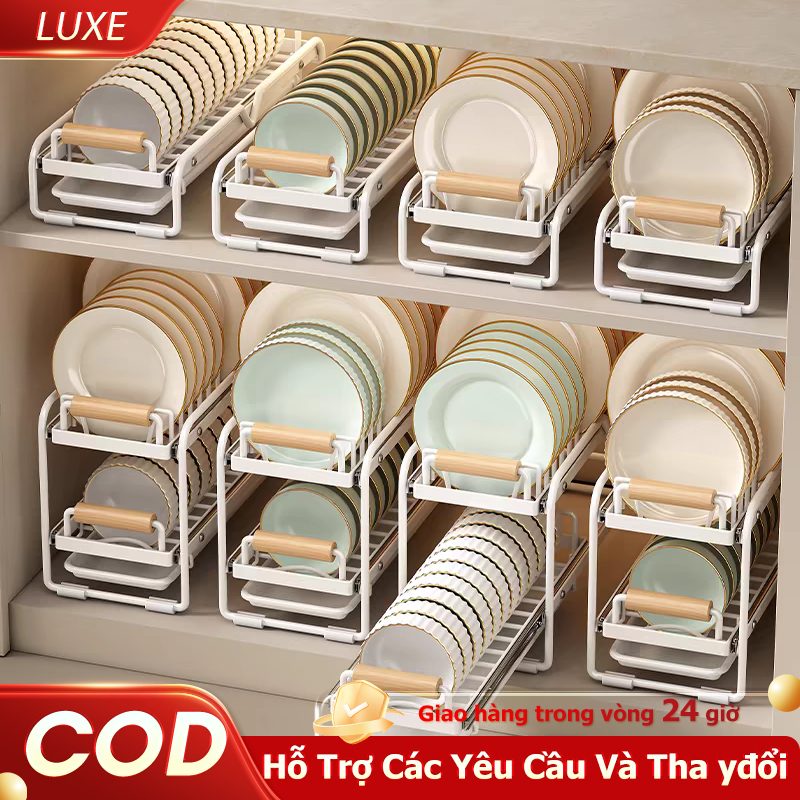 LUXE Giá đựng bát đĩa ray trượt, , Giá Đựng Bát Đĩa Đa Năng, Giá Lưu ...