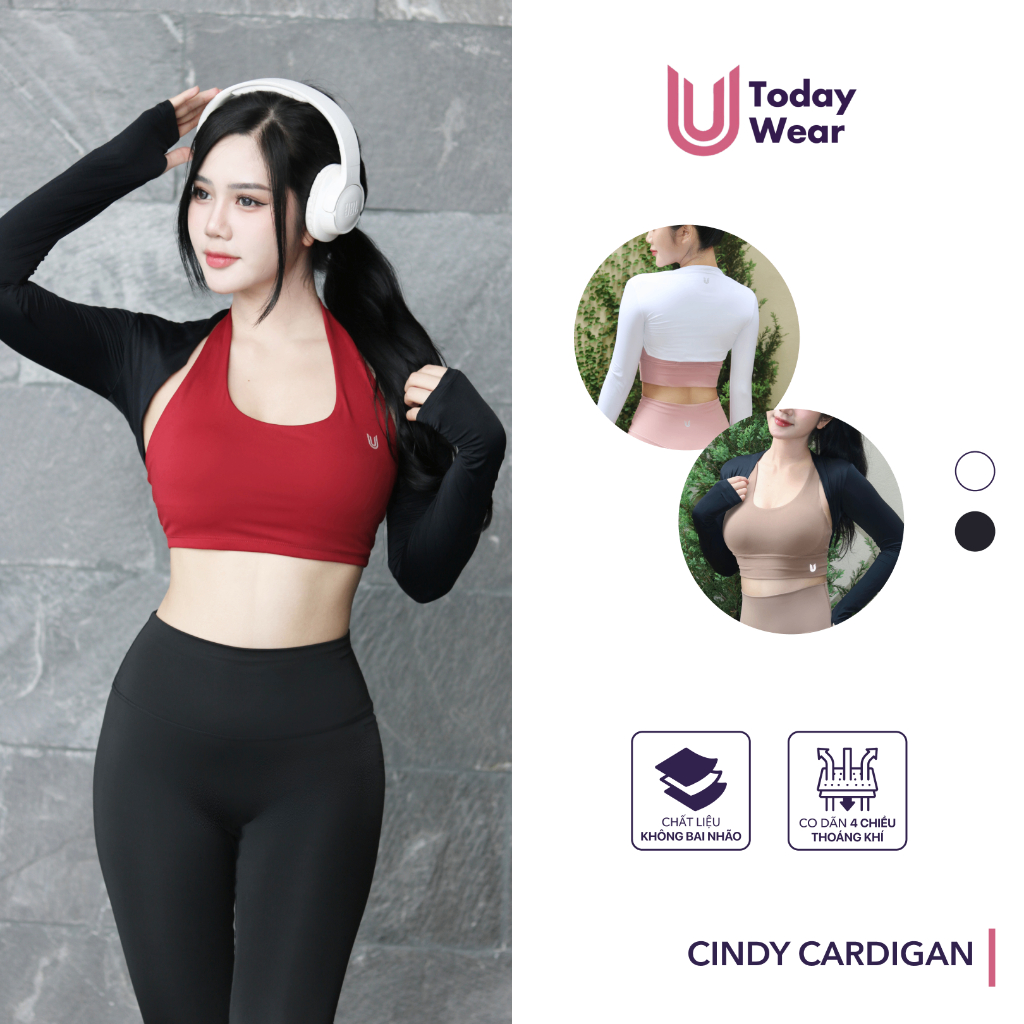 Áo khoác thể thao nữ Cindy cardigan Today U Wear dài tay mềm mịn co ...