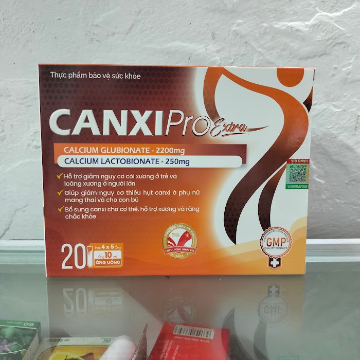 CANXI PRO EXTRA bổ sung canxi hữu cơ và vitamin dạng ống nhựa tiện lợi ...
