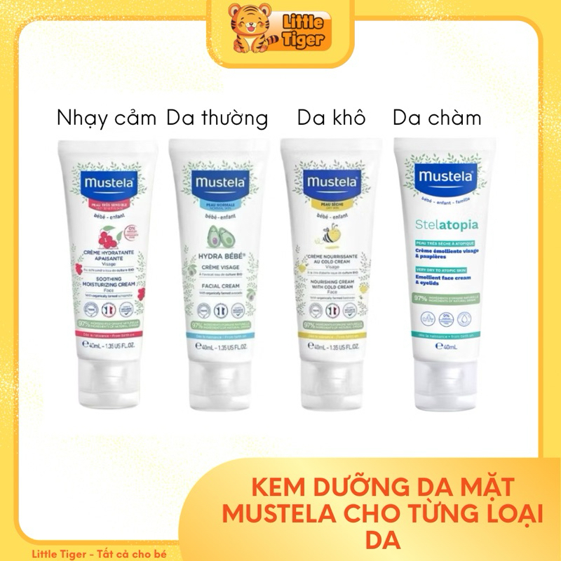 Kem Dưỡng Da Mặt Mustela Cho Bé Da Chàm / Da Nhạy Cảm / Da Khô / Da ...