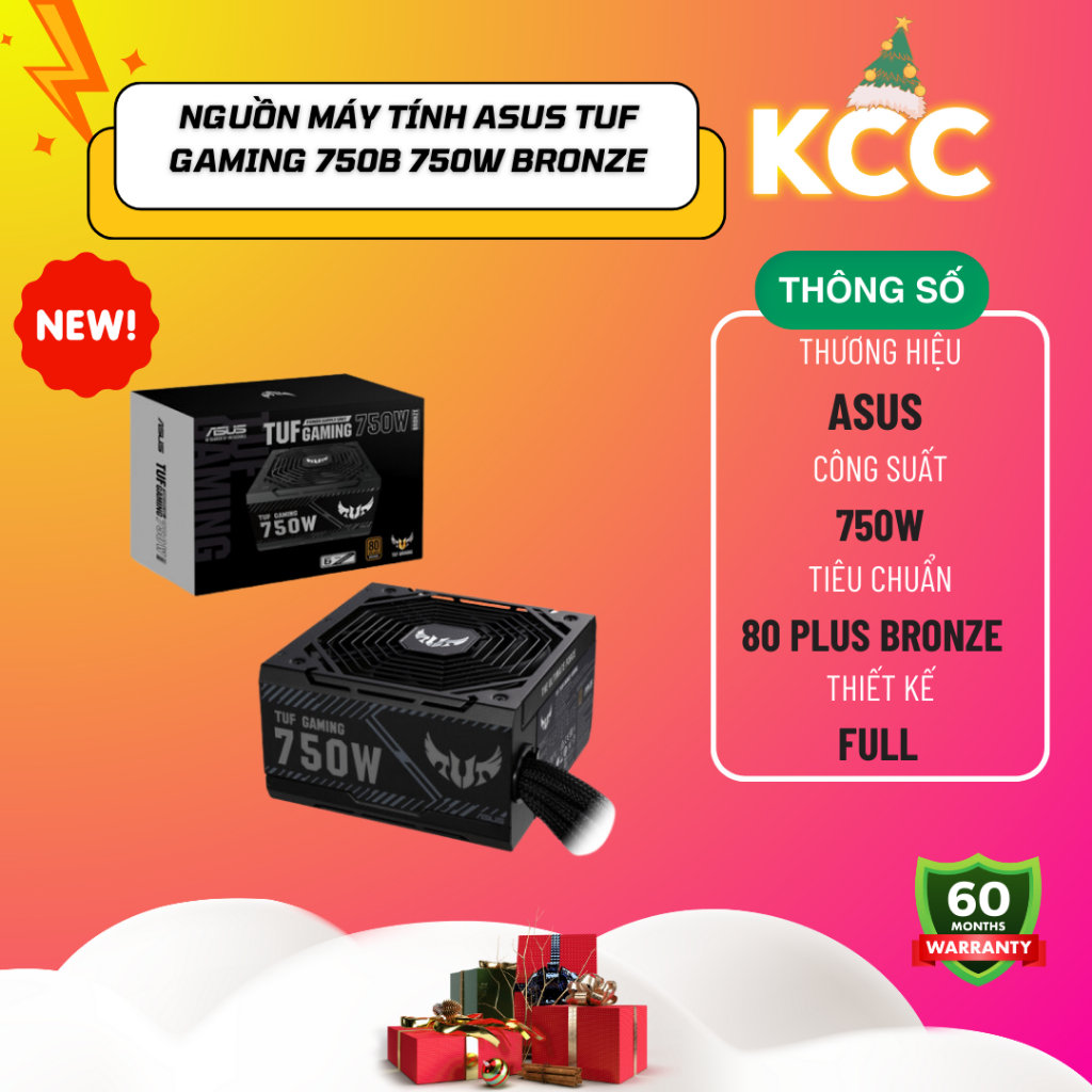 Nguồn máy tính Asus TUF GAMING 750B 750w Bronze - Chính Hãng Bảo hành 72 tháng | Shopee Việt Nam