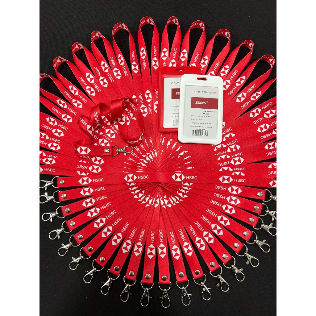 [ NHẬN IN THEO YÊU CẦU ] Dây đeo thẻ NHÂN VIÊN ngân hàng HSBC - La ...