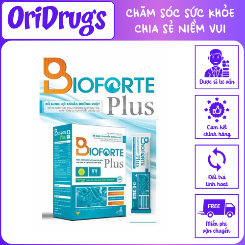 Cốm Lợi Khuẩn Đường Ruột BIOFORTE PLUS hộp 30 gói x 3g, bổ sung các vi khuẩn có lợi, cân bằng hệ ...
