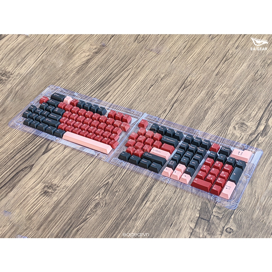 Bộ Keycap Red Samurai Nhựa PBT double-shot chất lượng cho bàn phím cơ ...