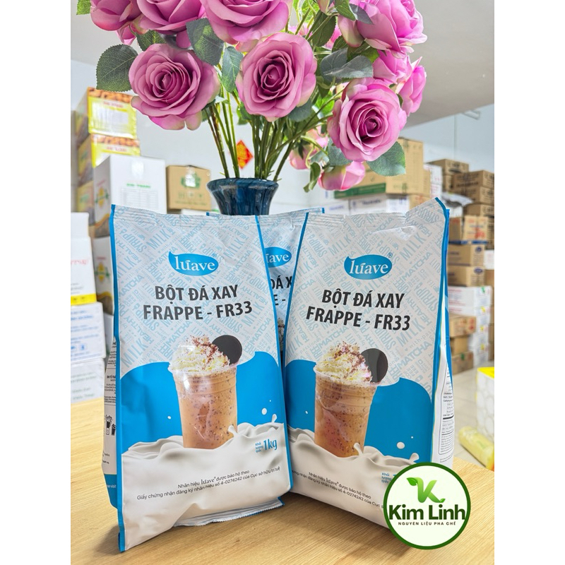 Bột Đá Xay Frappe FR33 LÚAVE 1kg (Bột Frappe, Bột mix chống tách lớp ...