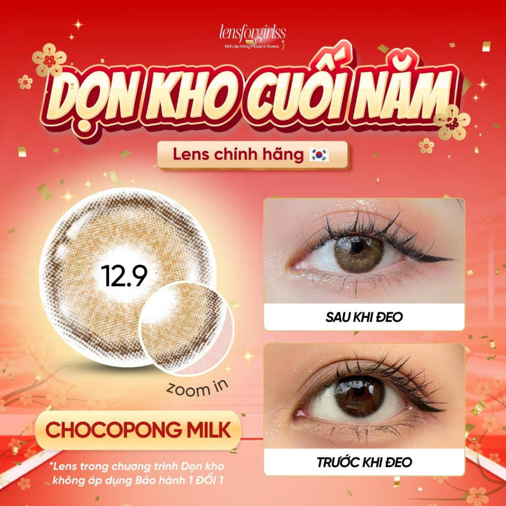 Kính áp tròng nâu sữa có viền nhẹ nhàng CHOCOPONG MILK CHOCO - Made in ...