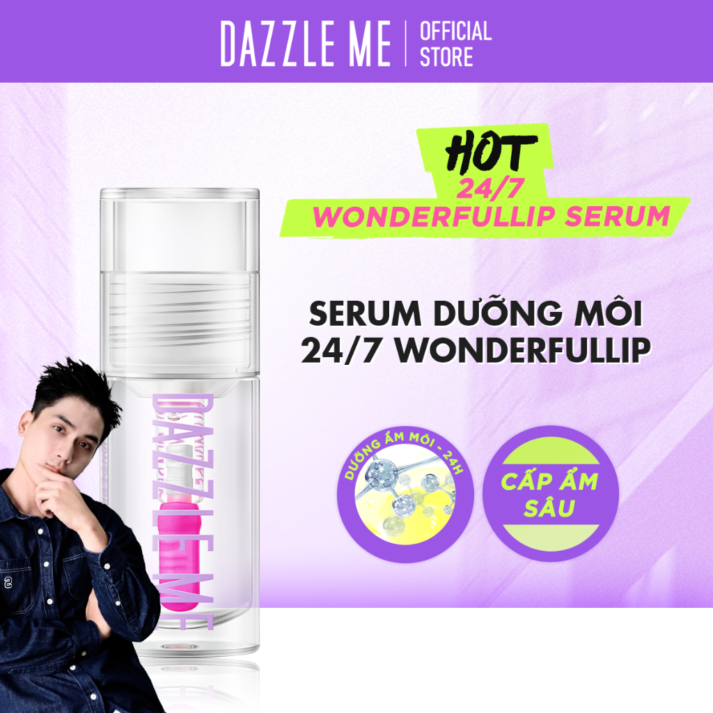 Son Dưỡng môi DAZZLE ME Serum Dưỡng Môi Lip Serum 24/7 Dưỡng Ẩm, Làm Mềm Môi Wonderfullip Serum ...