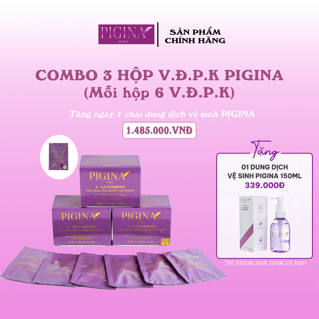 Combo 3 Hộp Pigina - Tặng kèm 1 chai ddvs Pigina (Hạn sử dụng quà tặng ...