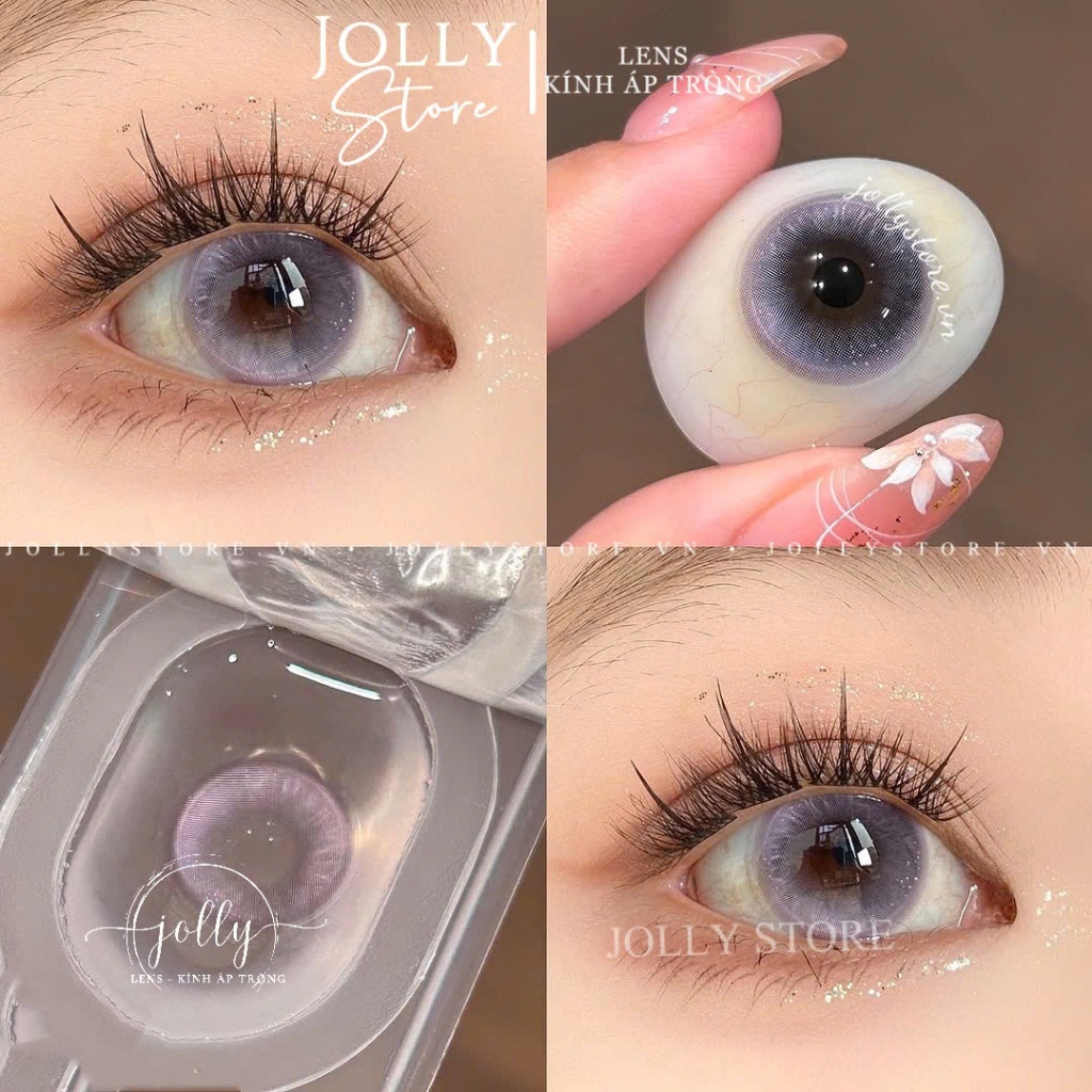 Lens Kính áp tròng 686 Violet LUNA EYES giãn to 14.5mm JOLLY STORE ...