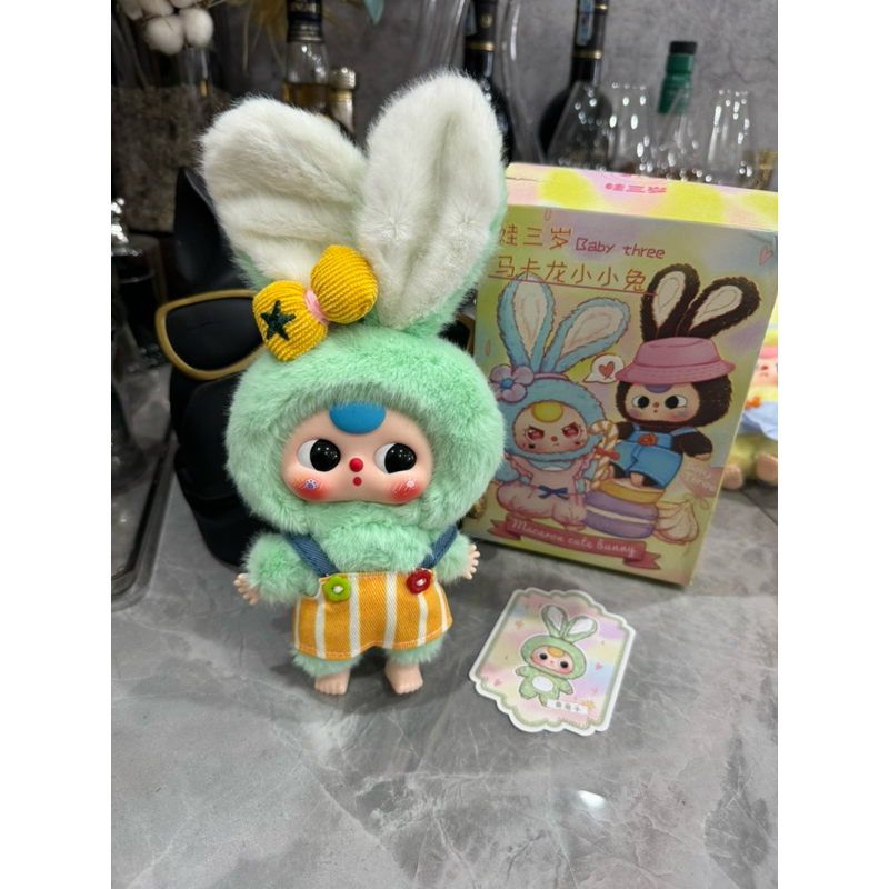 [sẵn] bbthree mcr thỏ xanh mắt lé( y hình) new full box card(đã khui ...