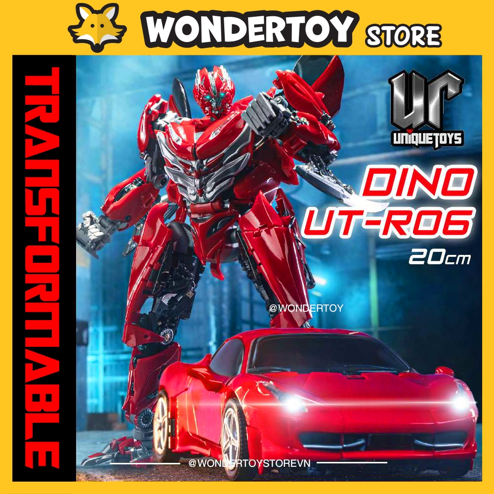Mô hình TF DOTM Unique Toys Dino UT-R06 Mirage Robot Biến Hình Siêu Xe ...