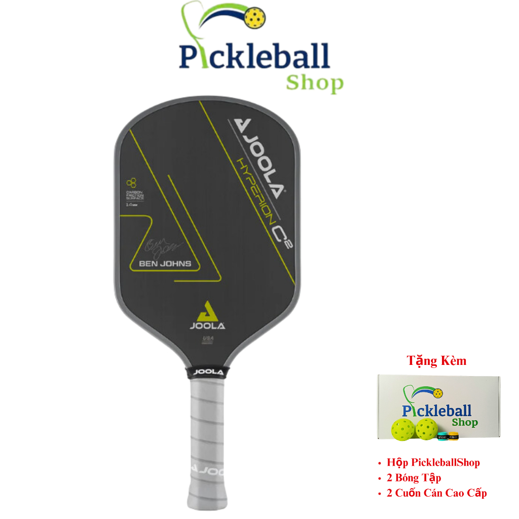 Vợt Pickleball Joola C2, hàng siêu cấp, mặt cực nhám, Tăng độ xoáy,Tặng ...
