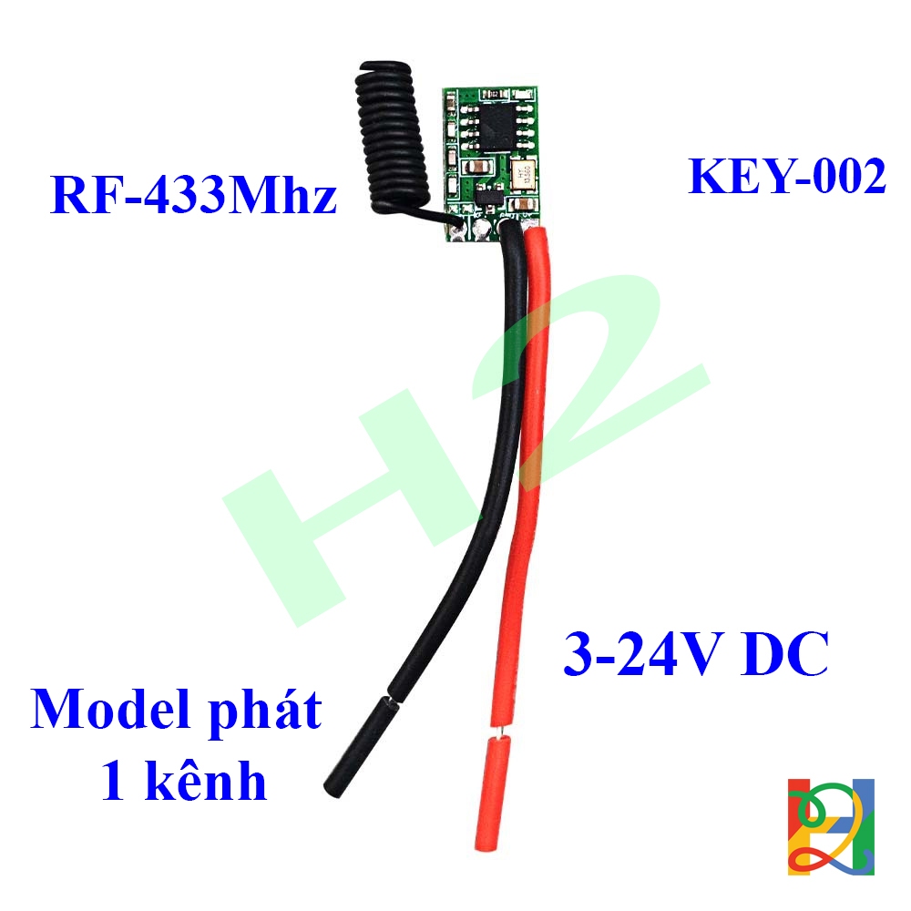 Module phát RF 433Mhz 1 kênh, Mạch KEY-002 siêu nhỏ nguồn cấp 3-24V ...