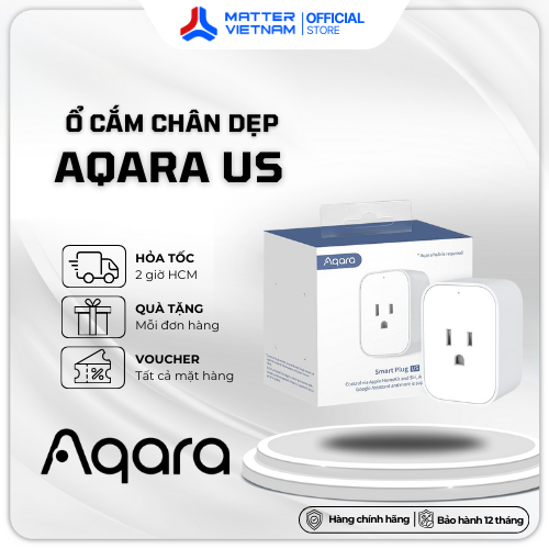 Ổ cắm thông minh Aqara Smart Plug Zigbee - chuẩn US chân dẹp, Apple HomeKit - Bản quốc tế SP ...