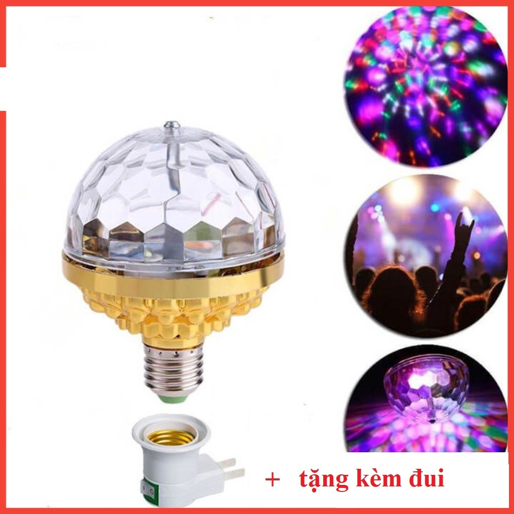 Đèn Led xoay 7 màu, Đèn Led sân khấu, vũ trường, bar hiệu ứng xoay 360 độ tiện dụng dễ dùng đui ...