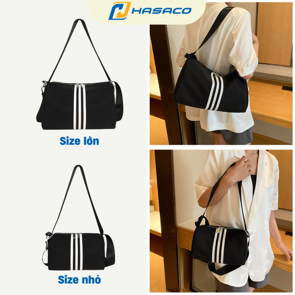 Túi trống 3 sọc đeo vai thể thao đeo chéo mini HASACO túi đi chơi nhỏ ...