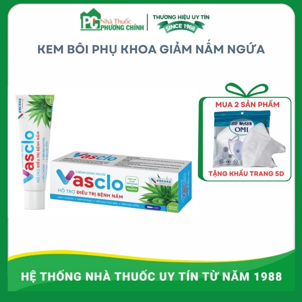 Kem Bôi Phụ Khoa Vasclo An Châu Giúp Giảm Nấm Ngứa Candida, Dưỡng Ẩm ...
