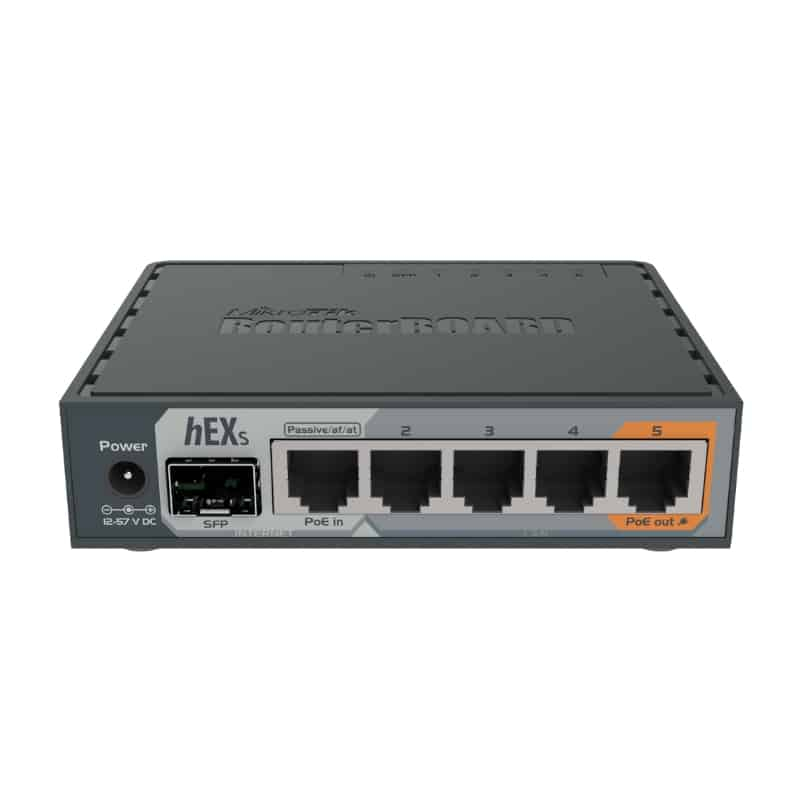 Router MikroTik RB760iGS (hEX S) – 80 User, 5 Port Gigabit, tối đa 4 ...