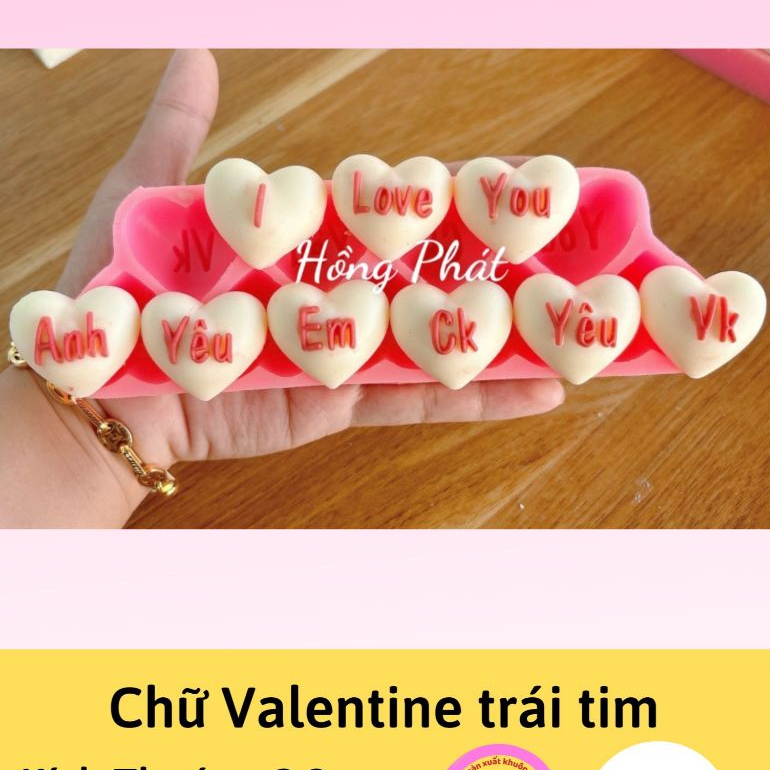 Khuôn silicone Hồng Phát tạo hình Chủ đề Valentine - R38, R39, R40, R41 ...