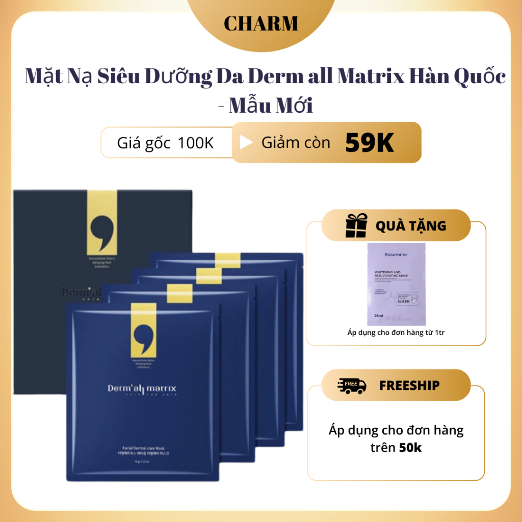 ( CHÍNH HÃNG ) Mặt Nạ Siêu Dưỡng Da Derm all Matrix Hàn Quốc - Mẫu Mới ...