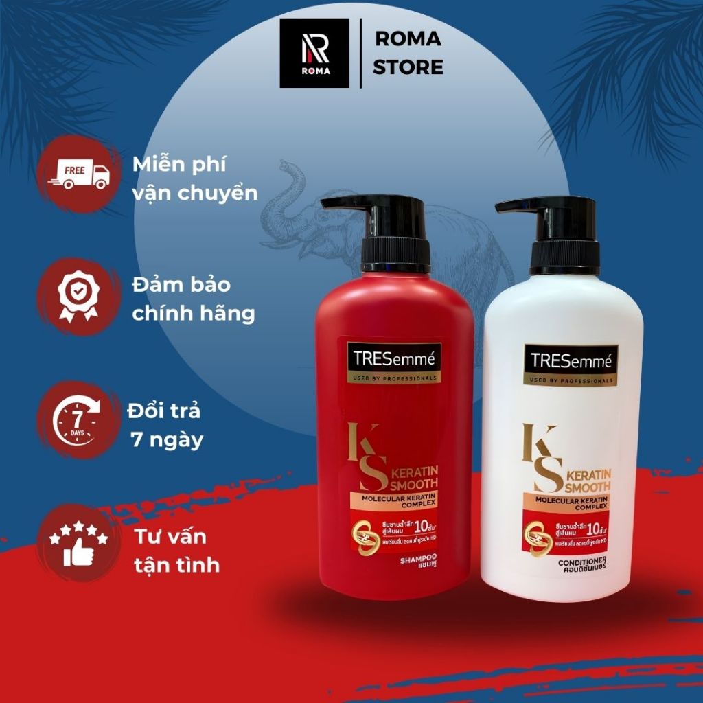 Dầu Gội + Xả Tresemme (Hàng Thái Lan) KERATIN SMOOTH 370ml | Shopee Việt Nam