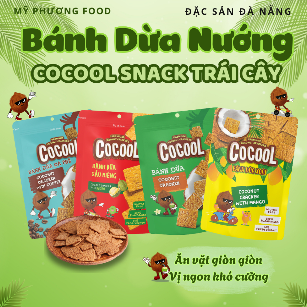 Bánh Dừa Nướng COCOOL SNACK Vị Trái Cây - Đặc sản Đà Nẵng, Túi Zip 80g ...
