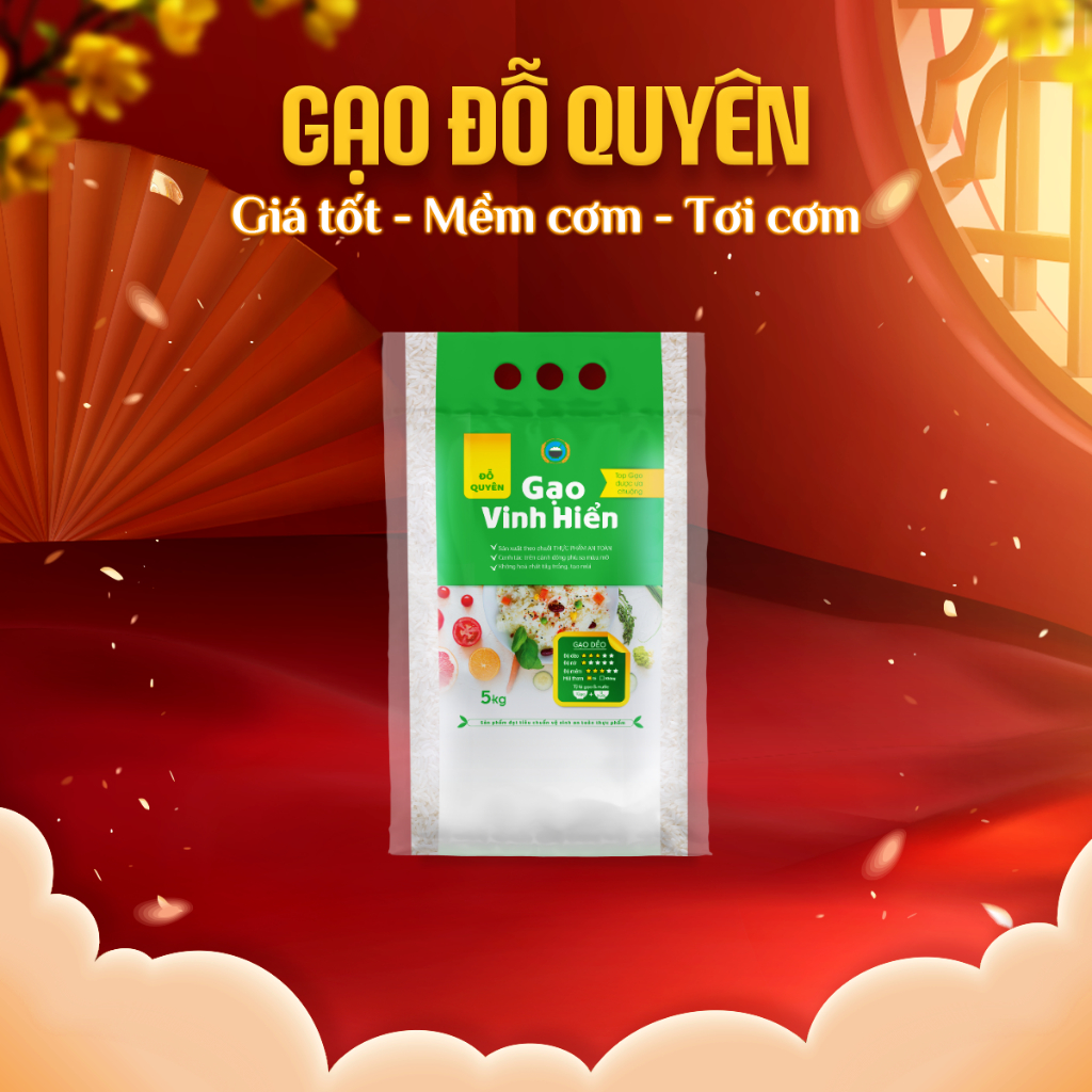 Gạo Đỗ Quyên Vinh Hiển 5kg - Mềm cơm, nở xốp | Shopee Việt Nam
