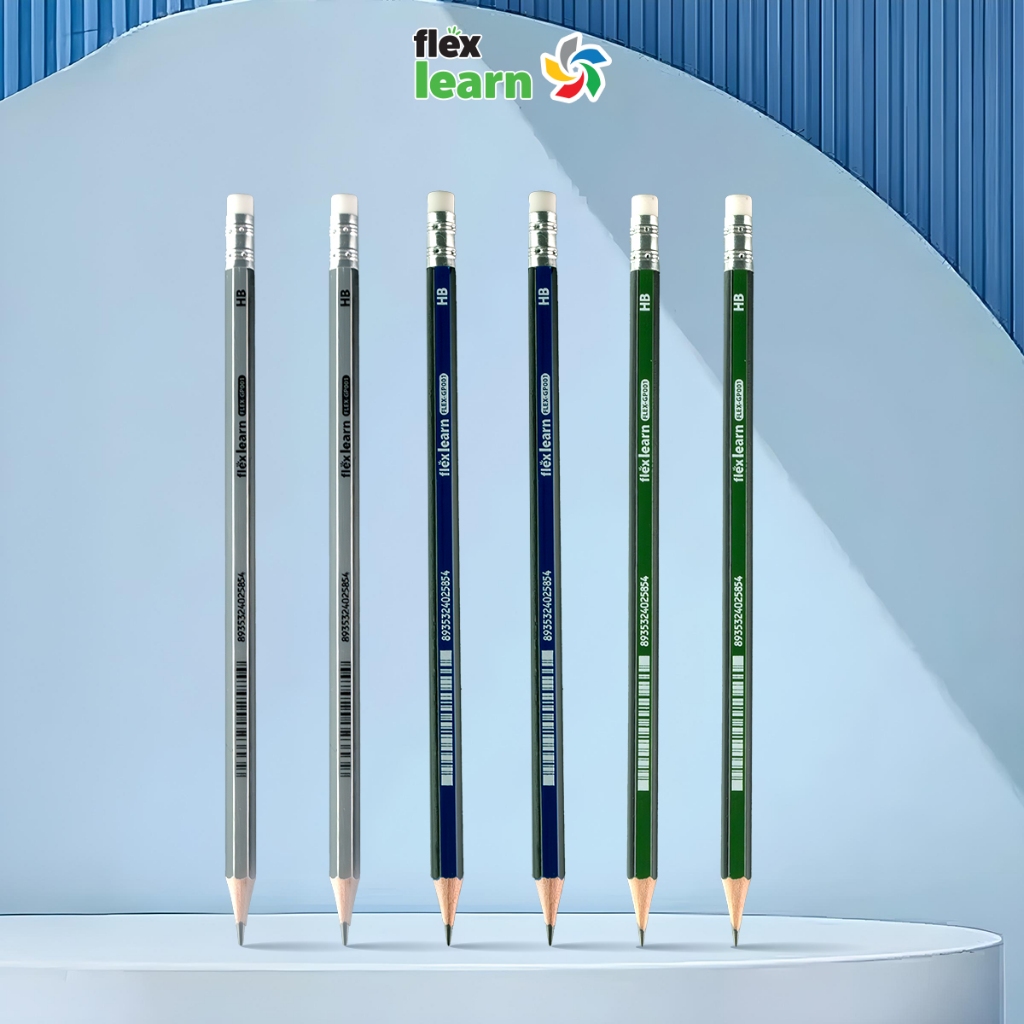 Hủ 30 bút chì gỗ HB Flex Learn FLEX-GP001 - Ruột chì 2.8mm cứng cáp, kẻ ...