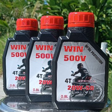 [Giá Gốc] Combo 3 chai nhớt WIN500V 20W50 SG 0.8 lít, Nhà máy phân phối, dùng chung xe Tay Ga và ...