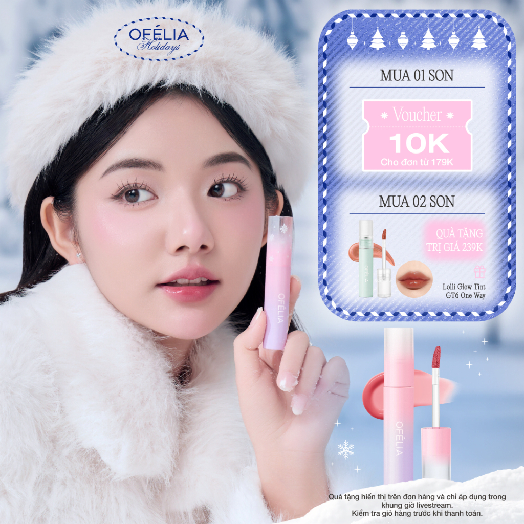 [Huỳnh Bảo x OFÉLIA] Son Tint Bóng OFÉLIA Lolli Glow Tint (3.9g) | Shopee Việt Nam