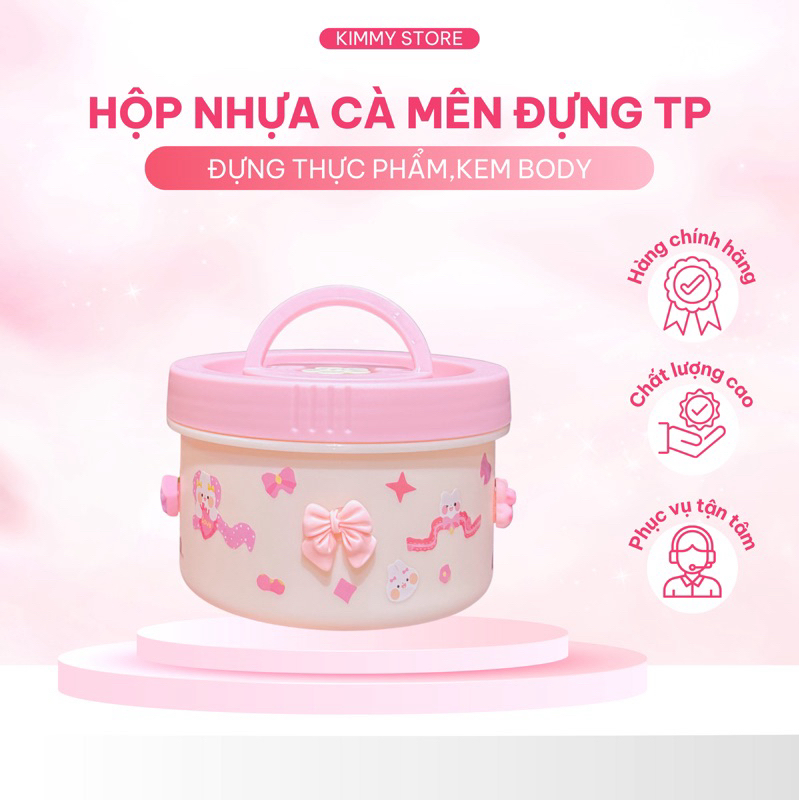 01 hộp nhựa đựng kem mỹ phẩm thực phẩm kèm nơ xinh 650ml | Shopee Việt Nam