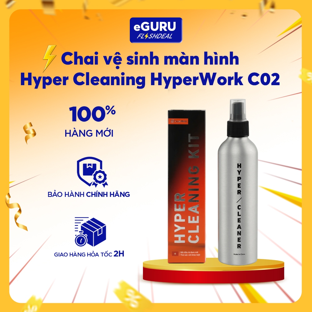 Chai vệ sinh màn hình Hyper Cleaning HyperWork C02 (Hyper Cleaning Kit) | Hàng Chính Hãng ...