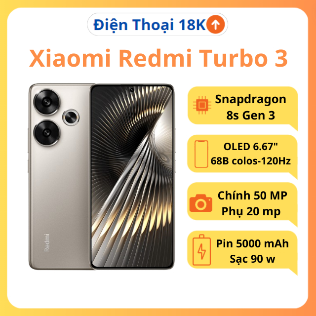 Điện thoại xiaomi redmi Tubo3 Snap 8s Gen 3 Sạc nhanh 90W / Bảo Hành ...