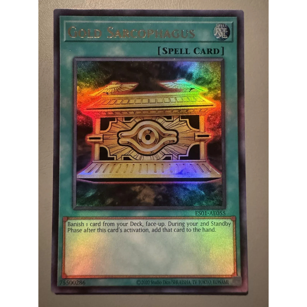 es01 Lá bài thẻ bài Yugioh Gold Sarcophagus - ultra Rare - Tặng bọc bài nhựa bảo quản | Shopee ...