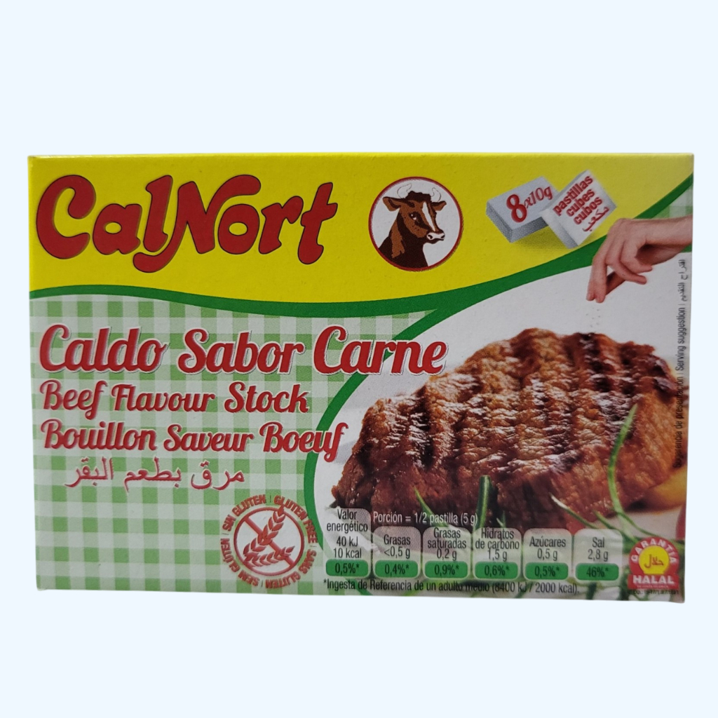 CALNORT -- hộp BÒ 80g -- VIÊN HẠT NÊM SX TÂY BAN NHA Beef Flavour Stock ...