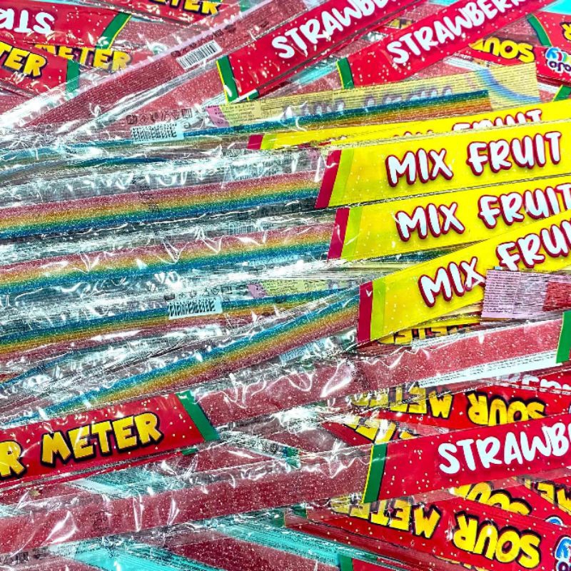 [Hộp 48 cây] kẹo dẻo chua JOJO cầu vồng sour meters | Shopee Việt Nam