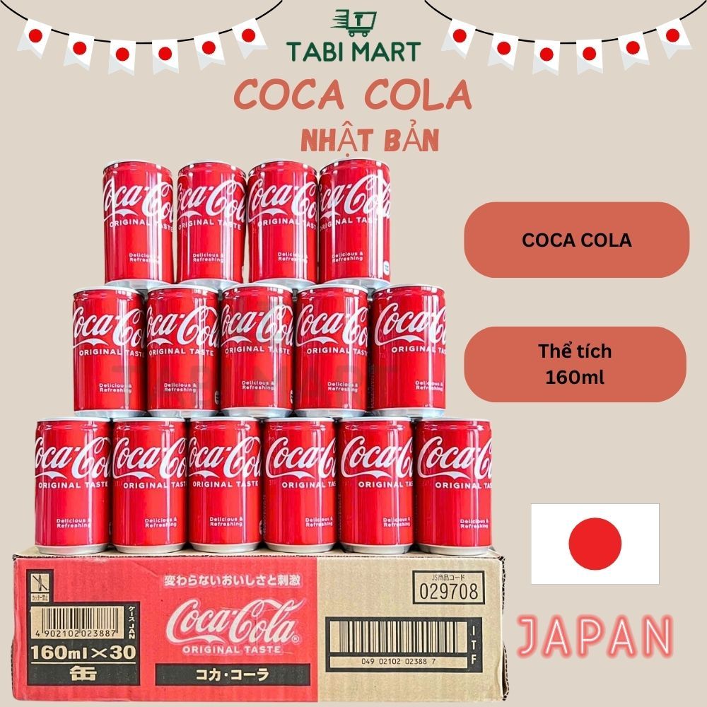 Nước Ngọt Có Gas - Nước Coca Cola Nội Địa Nhật Bản Chính Hãng Lon 160ml - Thùng 30 lon | Shopee ...