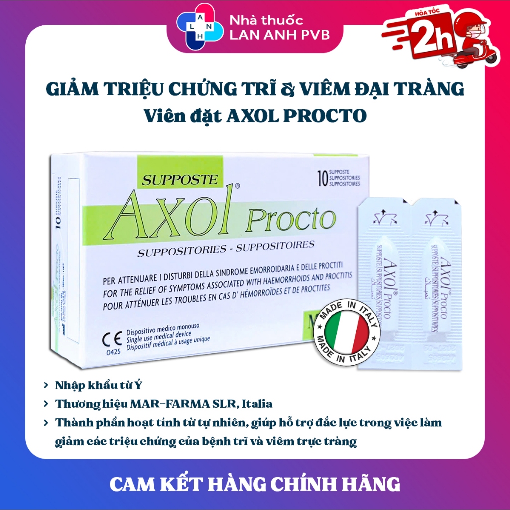 AXOL PROCTO (Hàng nhập khẩu) - Hỗ trợ giảm triệu chứng của trĩ và viêm ...