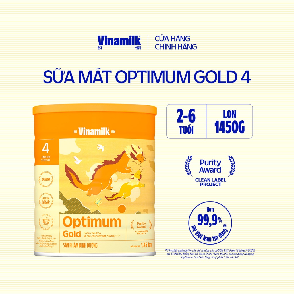 Sữa bột Optimum Gold 4 - Hộp thiếc 1450g | Shopee Việt Nam