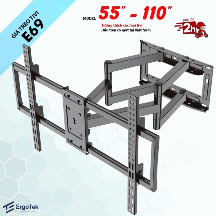 Giá Treo Tivi Đa Năng Cỡ Lớn ErgoTek E69 55 - 110 Inch - Khung Treo Màn Hình Tương Tác Kéo Đẩy ...