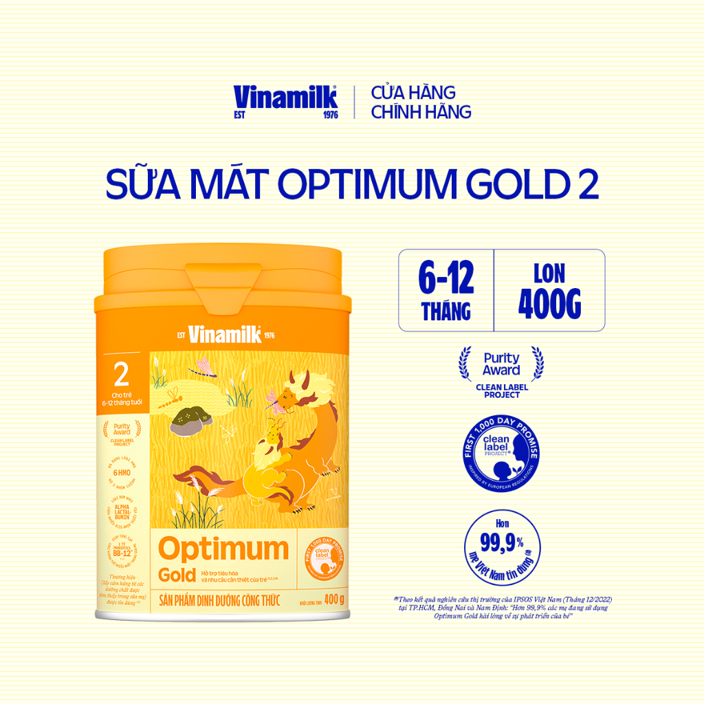 Sữa bột Optimum Gold 2 - Hộp thiếc 400g | Shopee Việt Nam