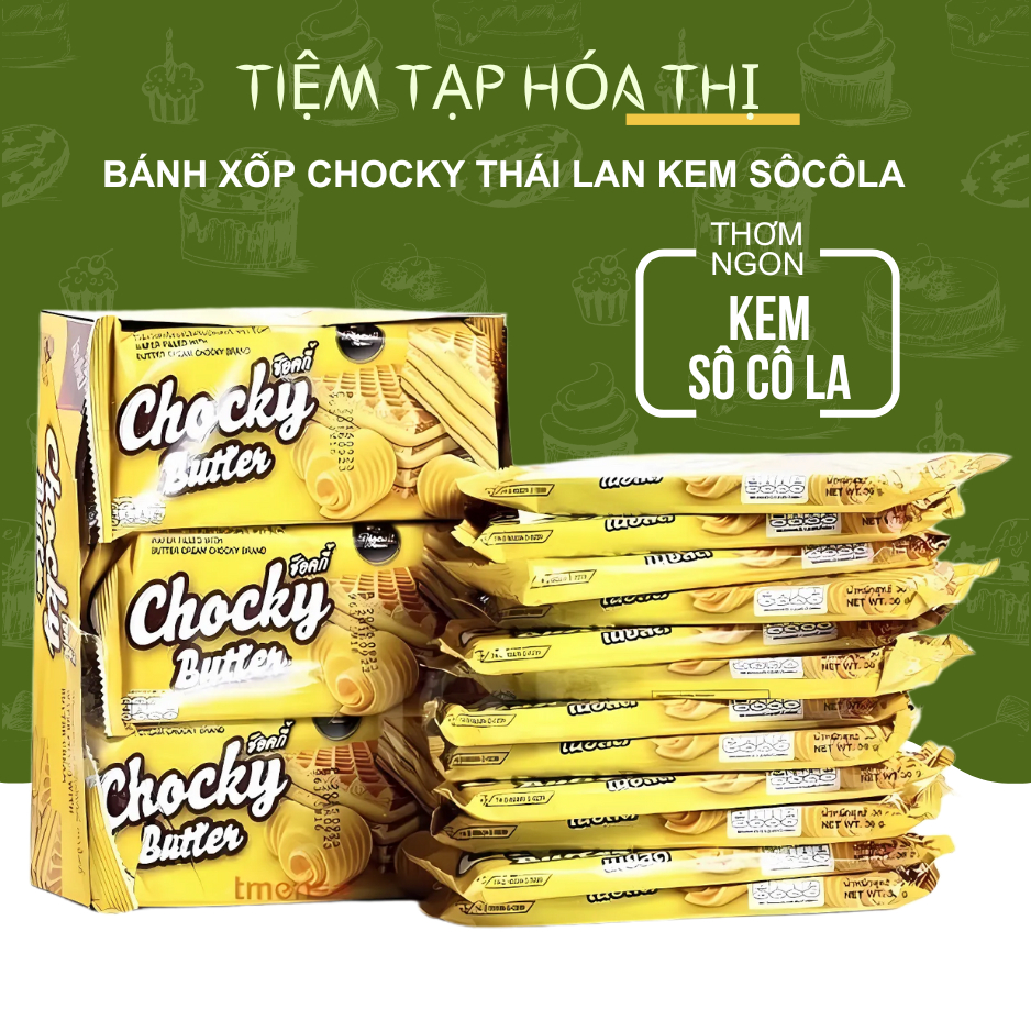 Bánh Xốp Chocky Thái Lan Kem Bơ Socola Sữa 432g Bánh Quy Thơm Ngon ...