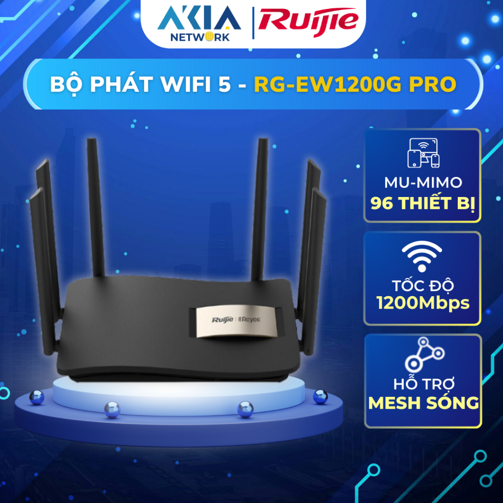 [Hỏa tốc] Bộ phát wifi Ruijie RG-EW1200G PRO - Băng tần kép, Chuẩn ...
