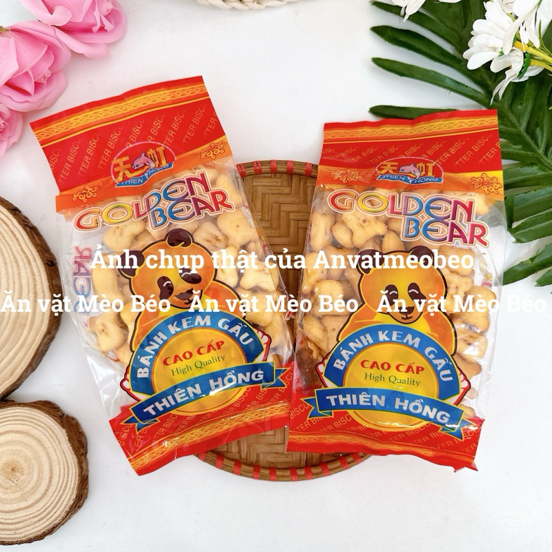 Bánh kem gấu cao cấp Thiên Hồng (gói 180g), bánh gấu kem tuổi thơ, đồ ...