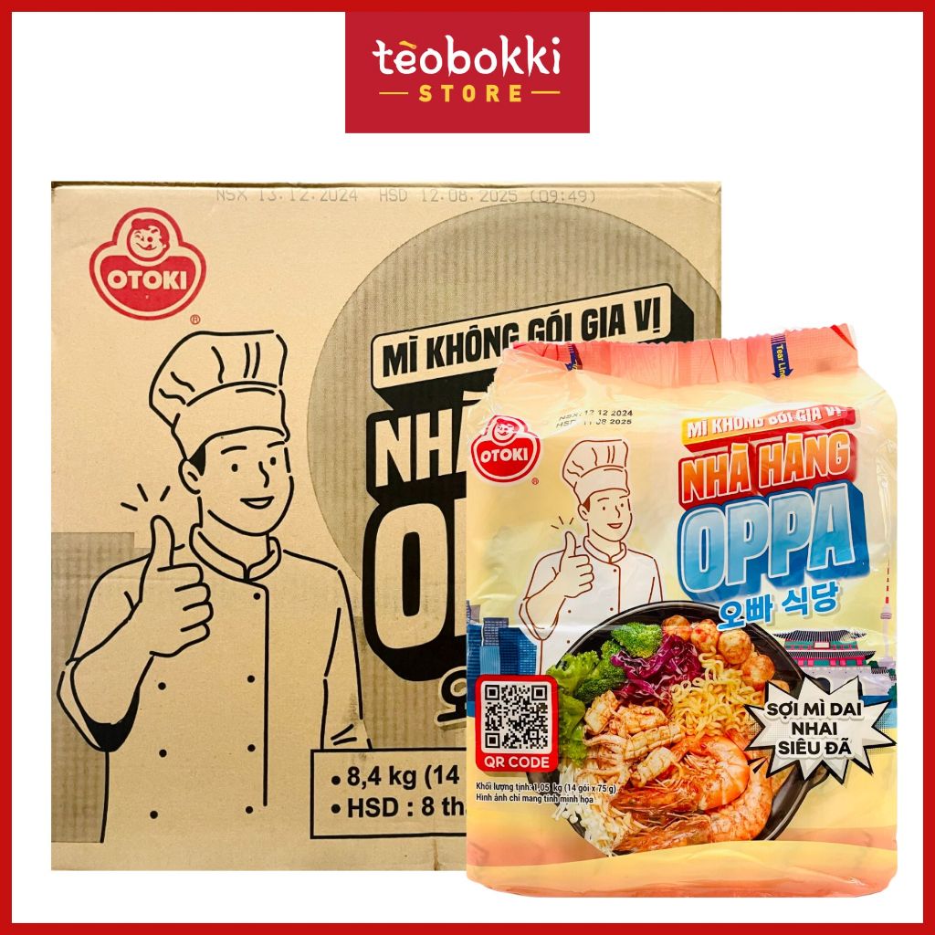 Thùng 8 lốc - 112 gói mì không vị chuyên nấu lẩu, tokbokki ramen nhà ...