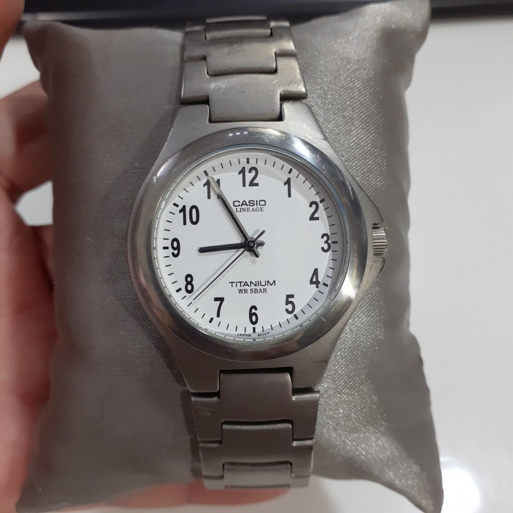 Đồng hồ second hand nam Casio Lineage Titanium size 37.5mm Nhật bản ...