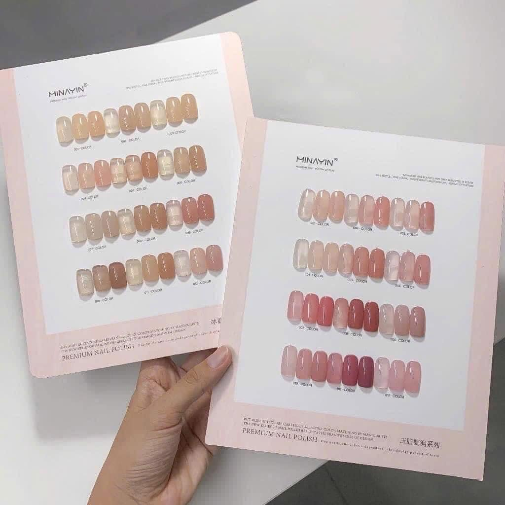 Set sơn gel thạch Minayin 12 màu chính hãng ( tặng kèm bảng màu ...