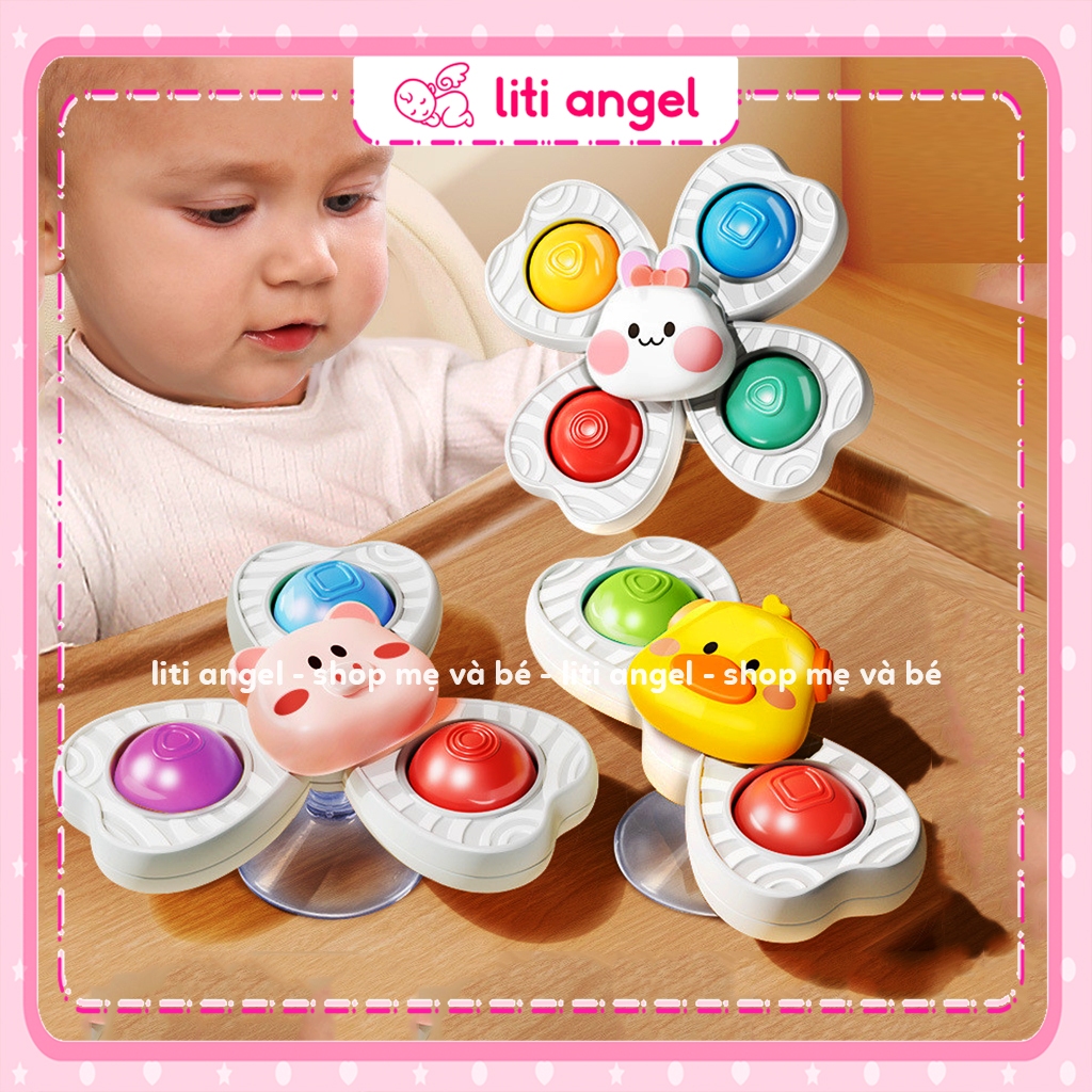 Set 3 con quay spinner dính tường cho bé, Con quay treo tường hình động ...