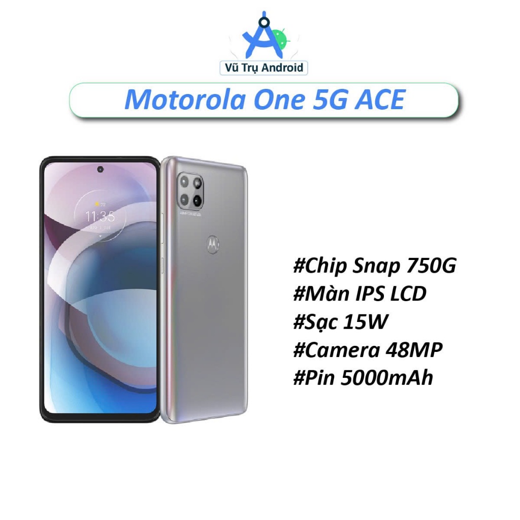 Điện thoại Motorola One 5G ACE RAM 6/128GB chip Snapdragon 750G màn Full HD+ dung lượng pin 5000 ...